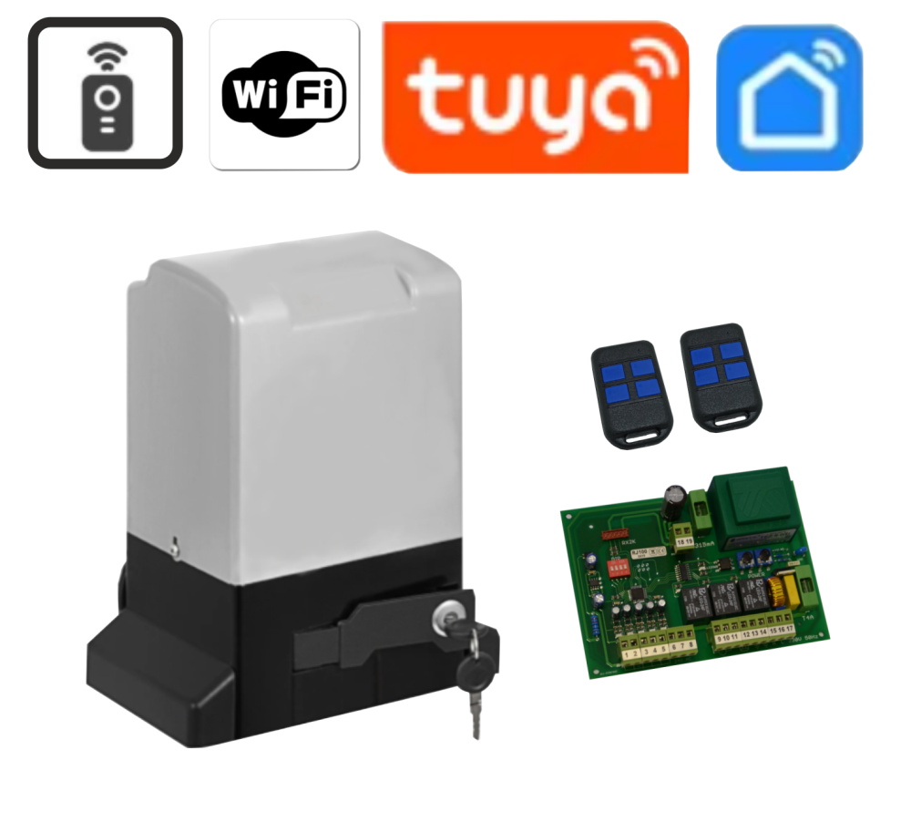 Pohon pro posuvnou bránu RS 1200 + RJ100RX + TX4k HCS Rolling code ...